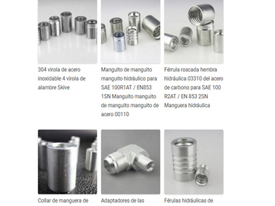 Ferrules Conector Espigas mangueras Hidraulicas.